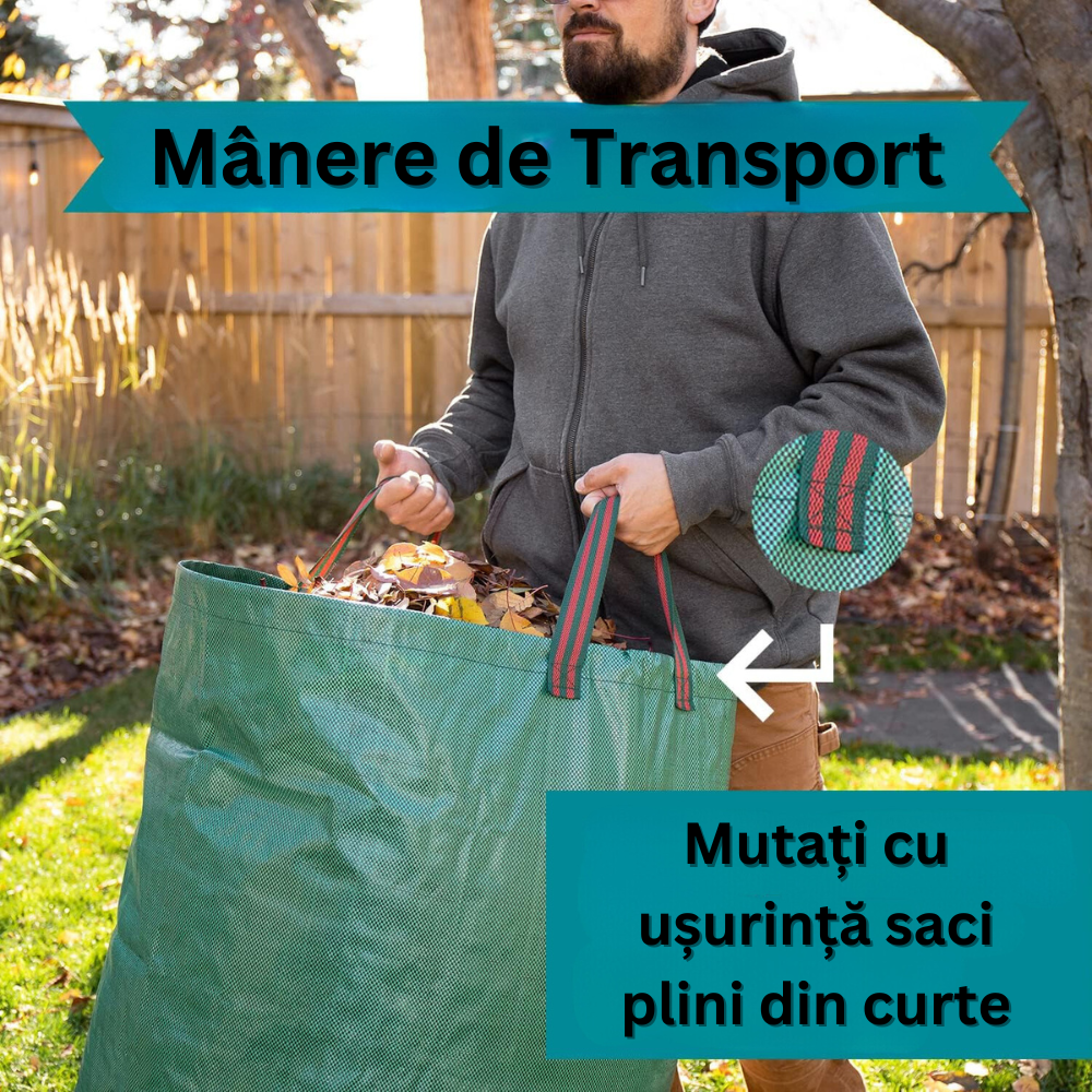 Cos pentru Gradina, cu Manere Transport, Pliabil, Reutilizabil, Rezist ...