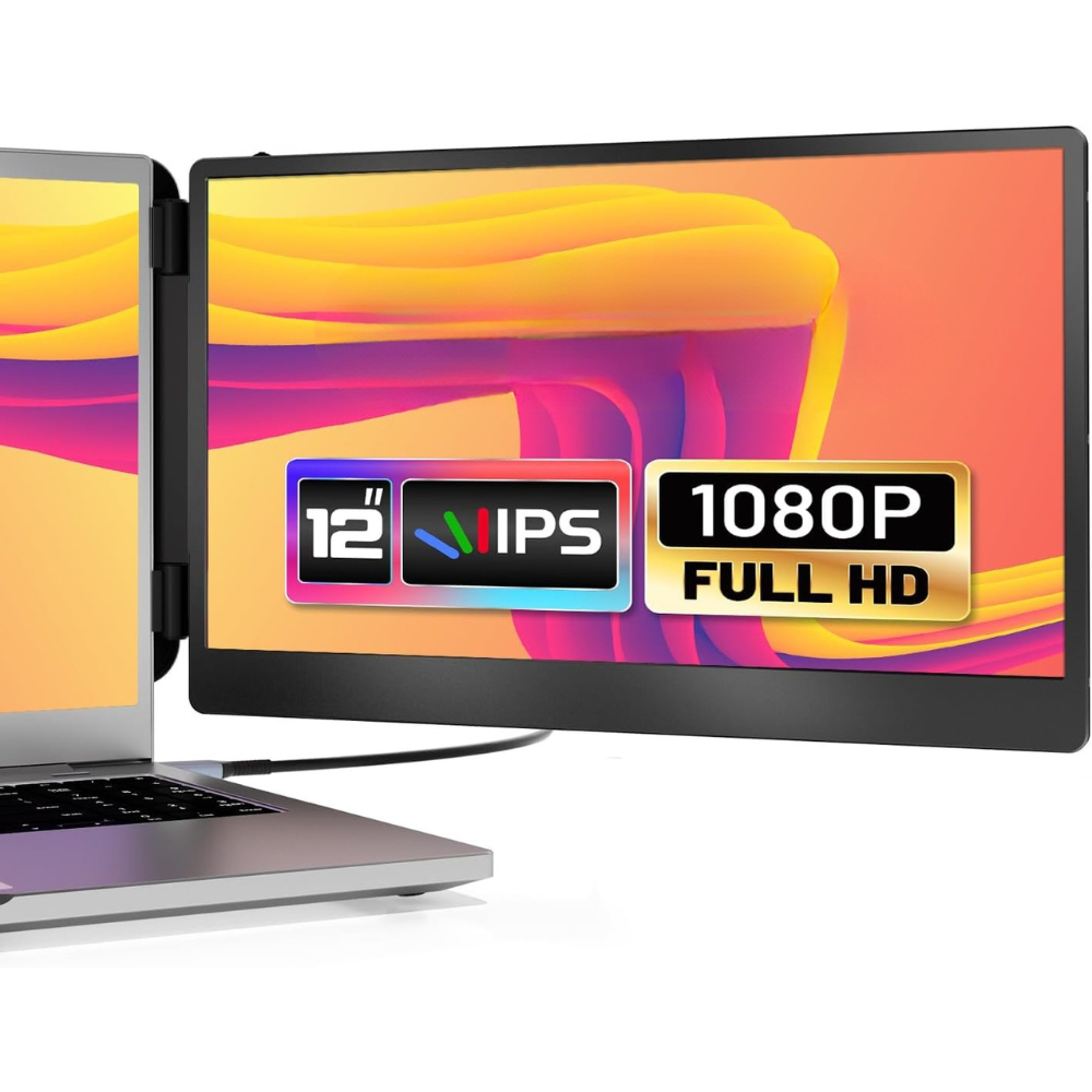 Monitor Extensibil Dublu Laptop 13-16.5 inch, Ecran 12 inch IPS Full H ...