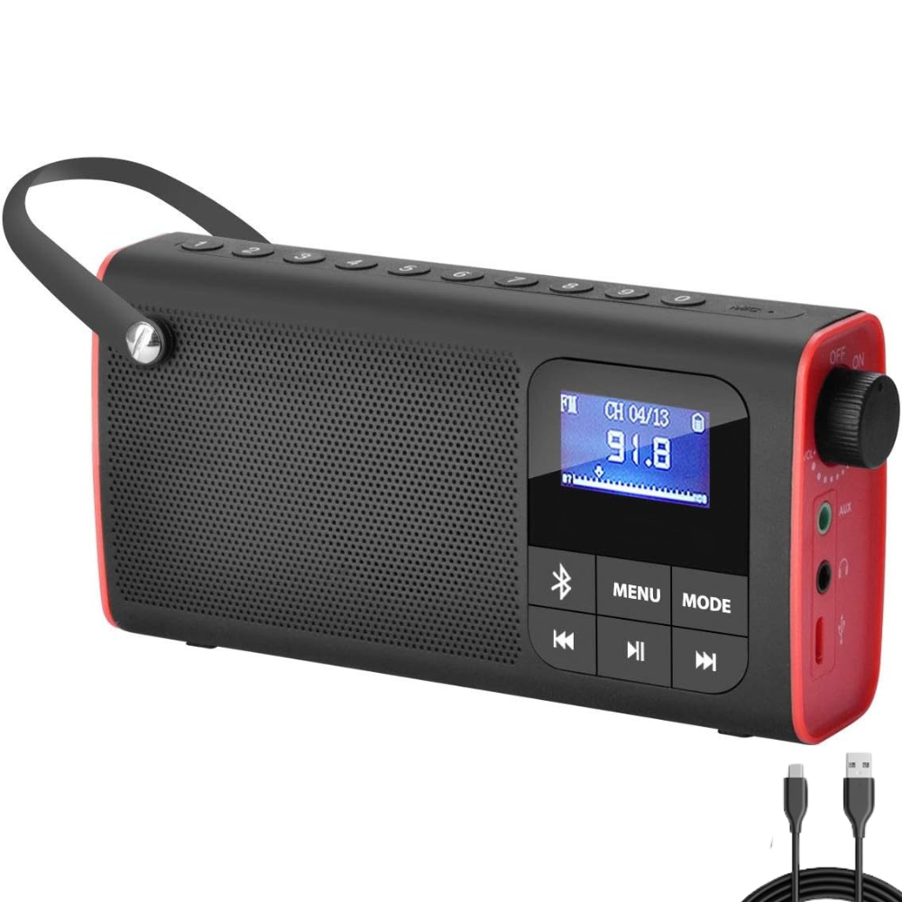 Radio Portabil FM, Boxa Bluetooth, LCD, Card Micro SD, AUX, EQ 6 Modur ...