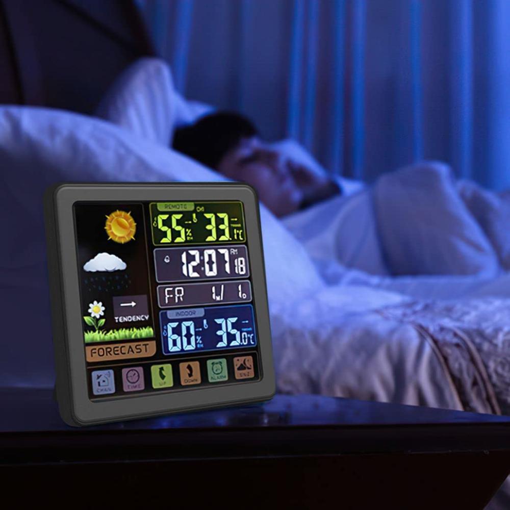 Statie Meteo Wireless cu Senzor Exterior, Display LCD, Ecran Tactil, M ...